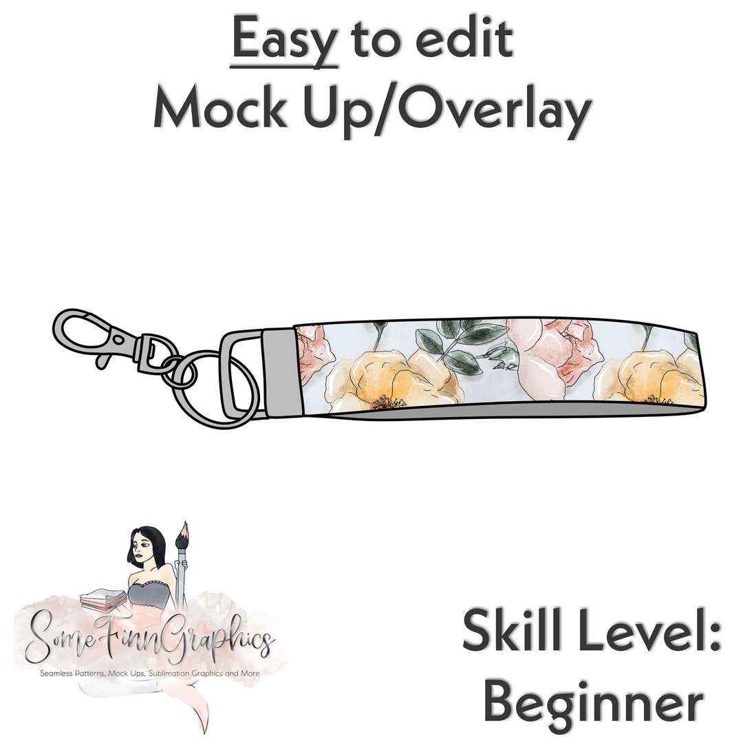 Keychain Mock-up / Lanyard Mock up / Digital Mock up for Wallet / Coin ...