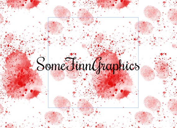 Blood Splatter Seamless Pattern / Horror Fingerprint digital | Etsy