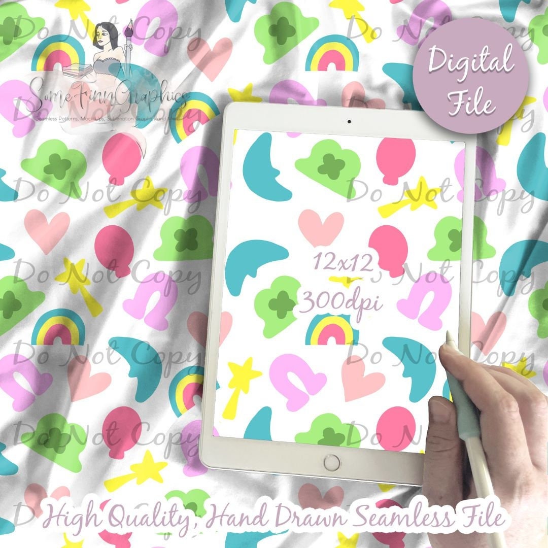 Charms Digital Paper - Seamless Lucky Charm Pattern, Cereal Fabric ...