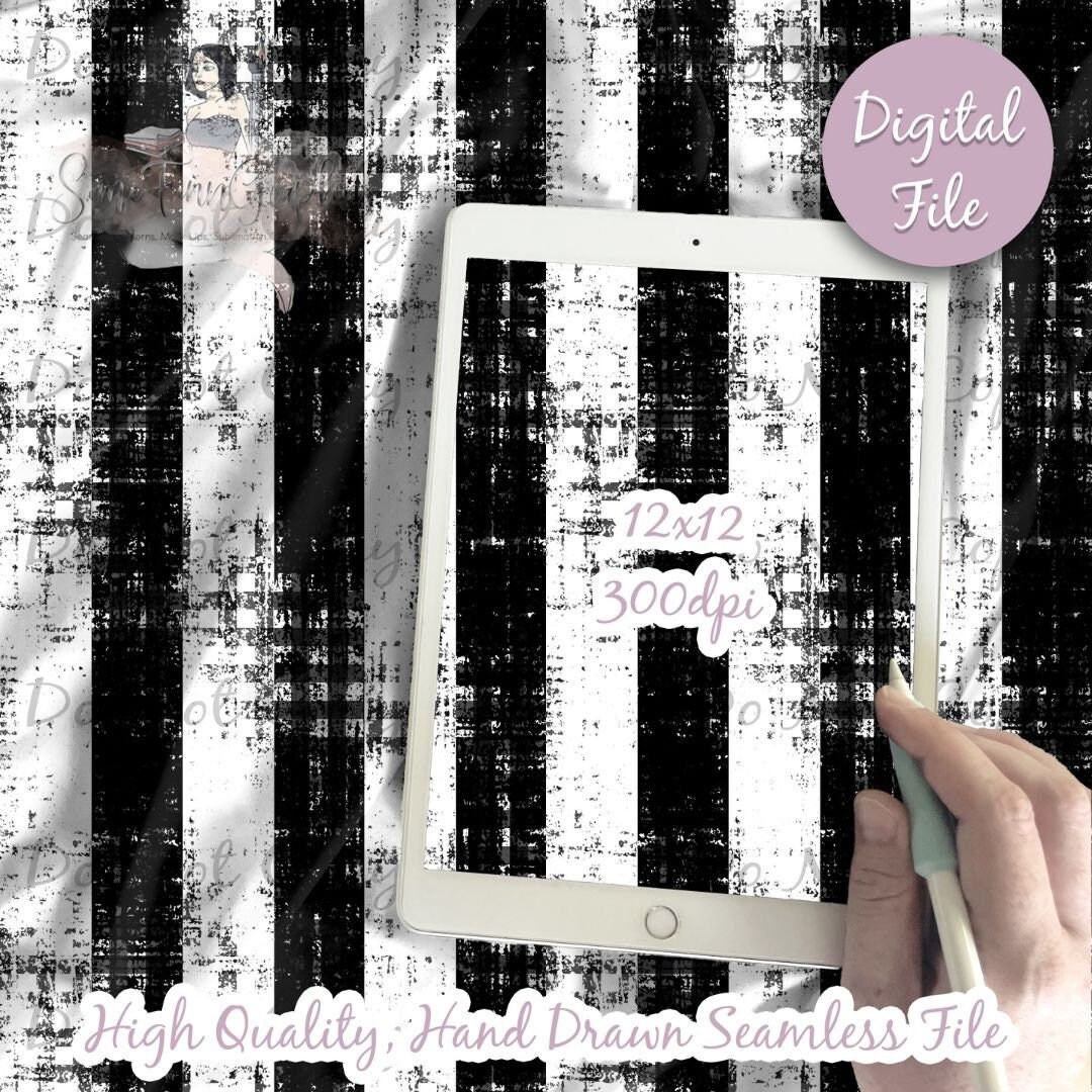 Halloween Stripes Digital Paper, Seamless Plaid Stripe Pattern, Fabric ...