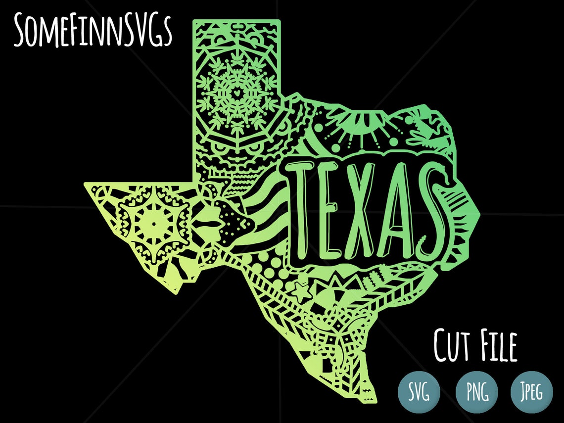 Texas State SVG Texas Mandala Svg Texas Clipart Texas Pride - Etsy