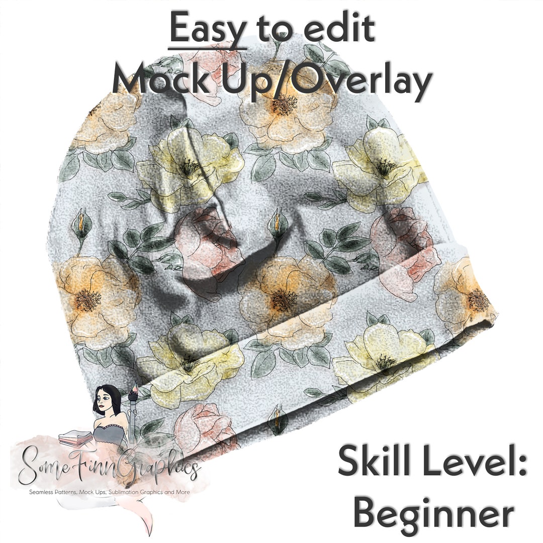 Realistic Hat Mock-up / Beanie Textile Mock up / Editable From Mobile ...