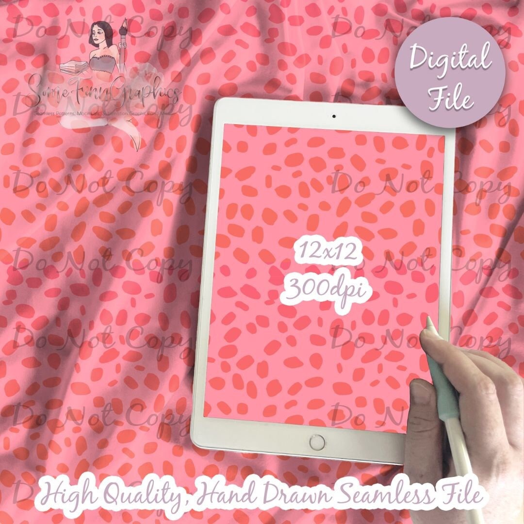 Pink Cheetah Print Digital Paper, Seamless Pattern for Fabric and ...