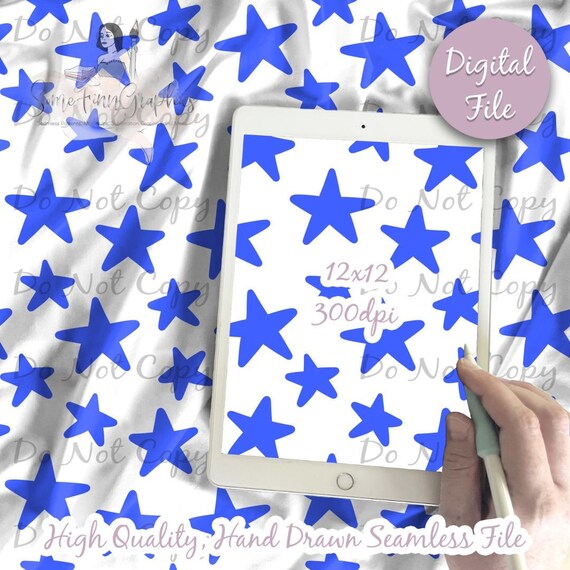 Stars Digital Paper Seamless 4th of July Pattern Flag Fabric - Etsy