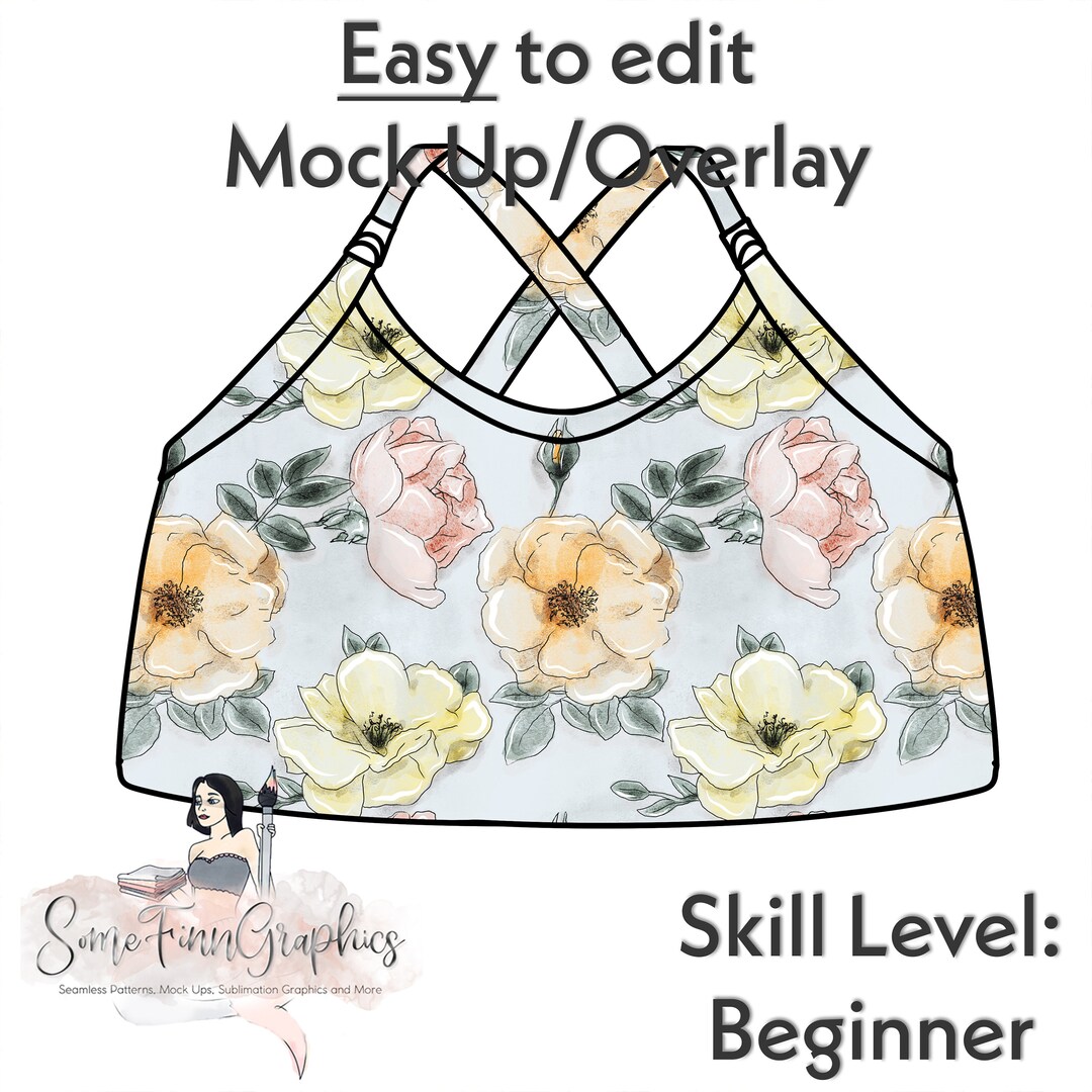 Sports Bra Mock-up / Crop Top Bra Mock up / Digital Mock up for ...