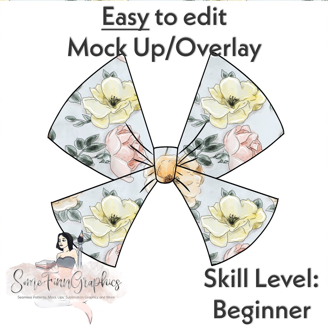 Leather Bow Mock-up / Bows Mock up / Digital Mock up for Hair Bow Clip ...