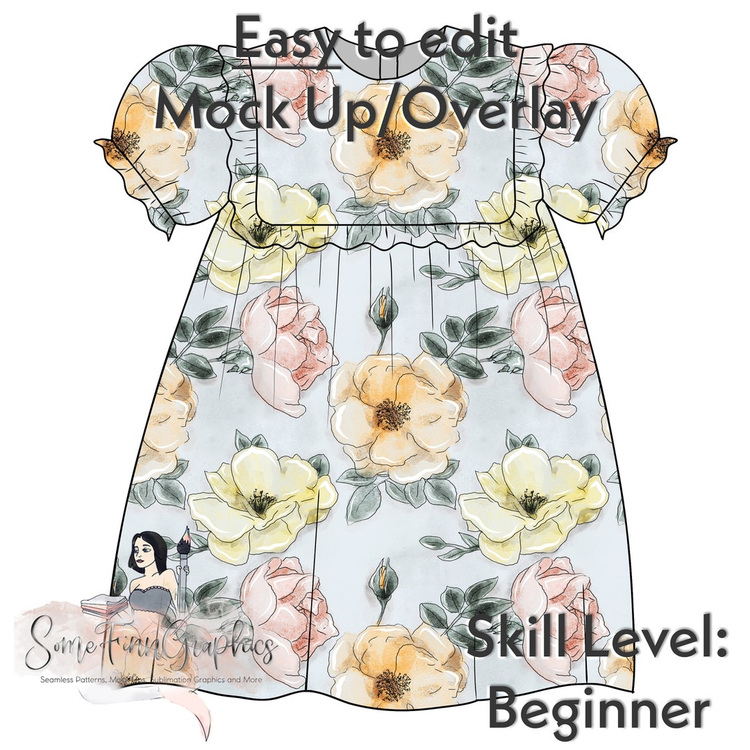 Ruffle Dress Mock-up / Dress Mock up / Digital Mock up for Clothing ...