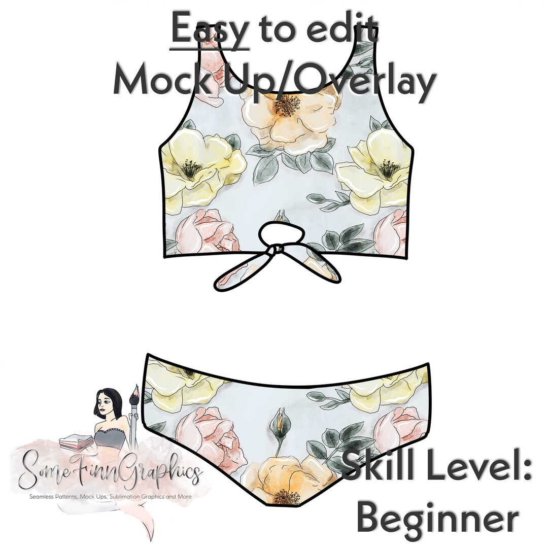 Knot Swimsuit Mock-up / Knotted Swim Suit Mock up / Digital Mock up for ...