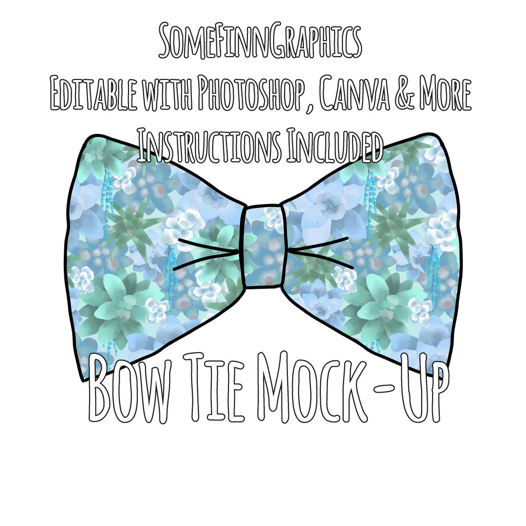 Bow Tie Mock-up / Bows Mock up / Digital Mock up for Dog Collar Bow ...