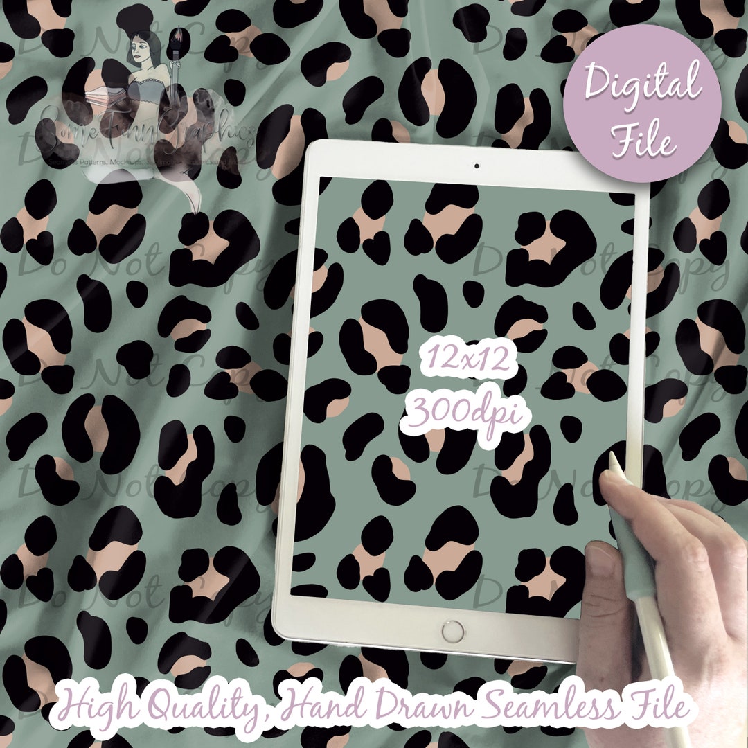 Leopard Cheetah Print Digital Paper, Seamless Pattern for Fabric and ...