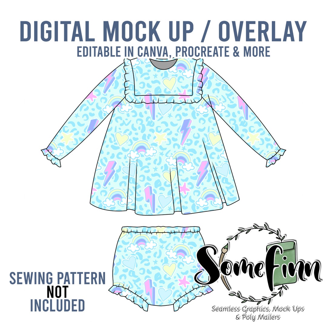 Smocked Outfit Mock-up / Smock Dress Mock up / Digital Mock up for ...