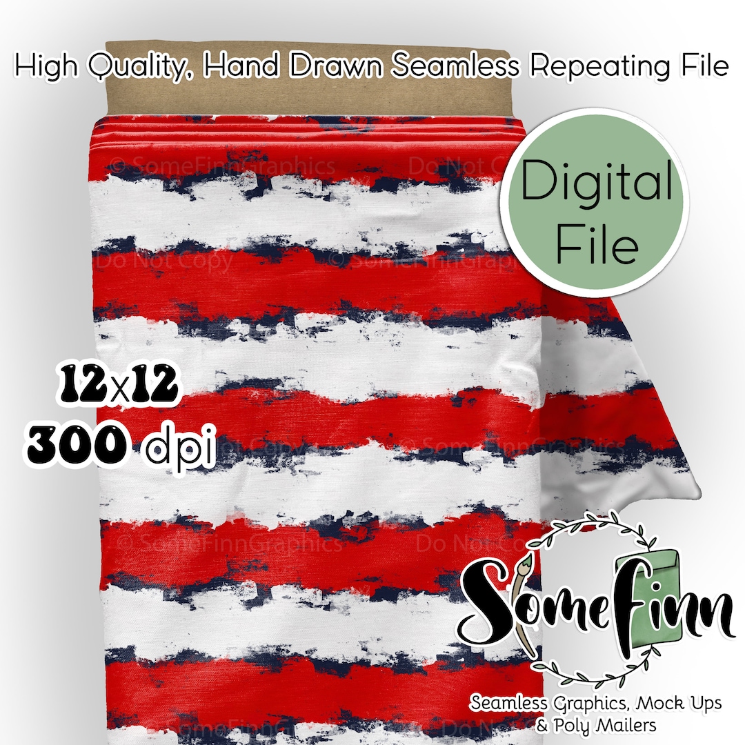 Distressed Red and White Stripes Digital Paper - Seamless 4th of July ...