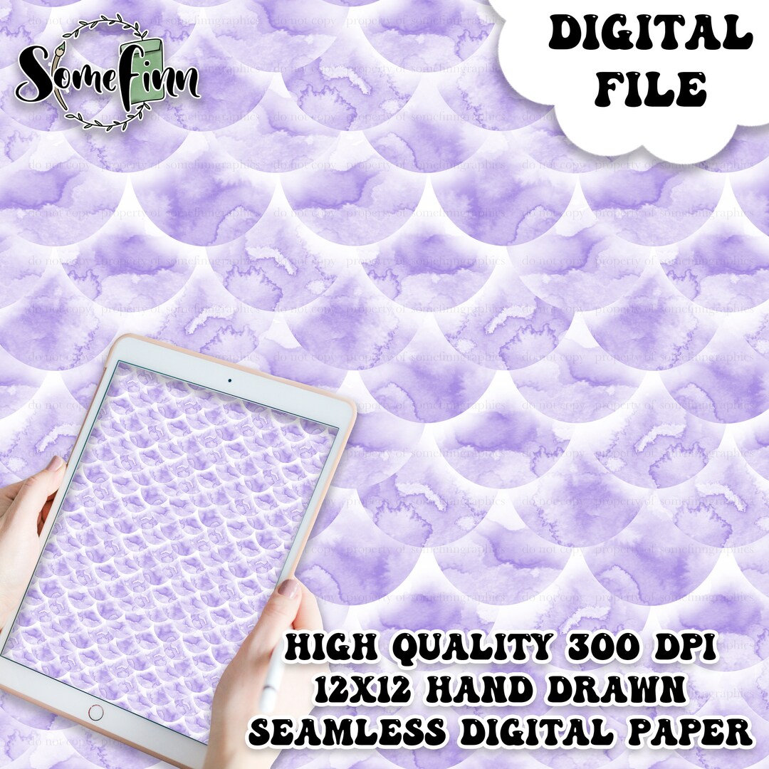 Scales Seamless Digital Paper - Seamless Mermaid Scales Pattern ...
