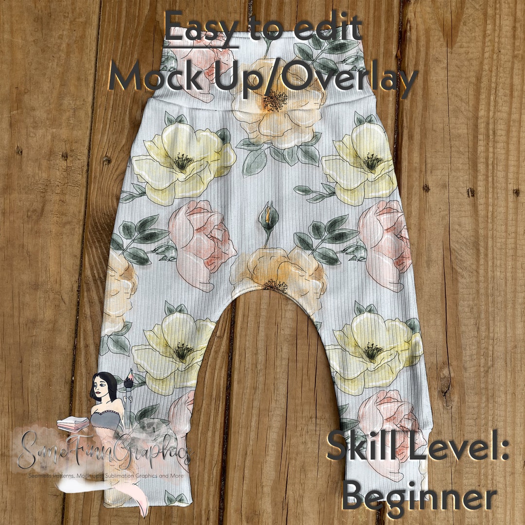 Realistic Harlem Pants Mock-up / Baby Boy Pant Mock up / Editable From ...
