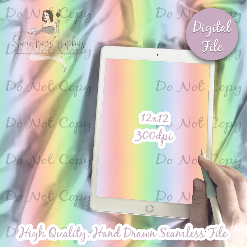 Pastel Rainbow Seamless Pattern, Soft Ombre Stripe Fabric Design, Tiny ...