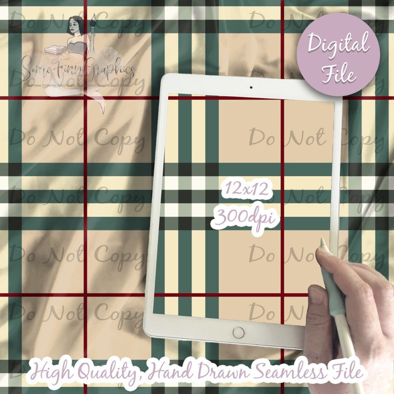 Retro Plaid Seamless Design Pattern / Plaid Pattern Neutral - Etsy