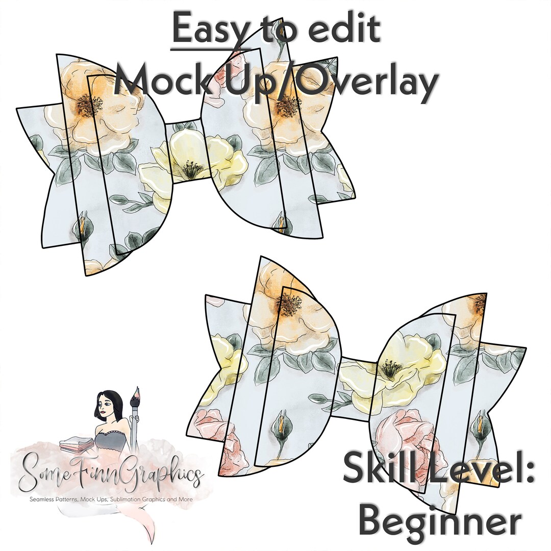 Leather Piggies Bow Mock-up / Bows Mock up / Digital Mock up for Hair ...