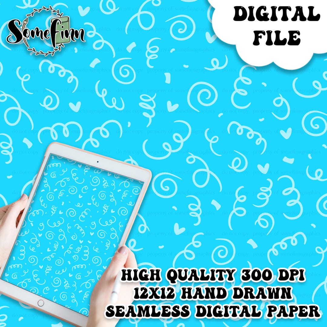 Confetti Digital Paper - Seamless Sparkle Sprinkle Birthday Pattern ...