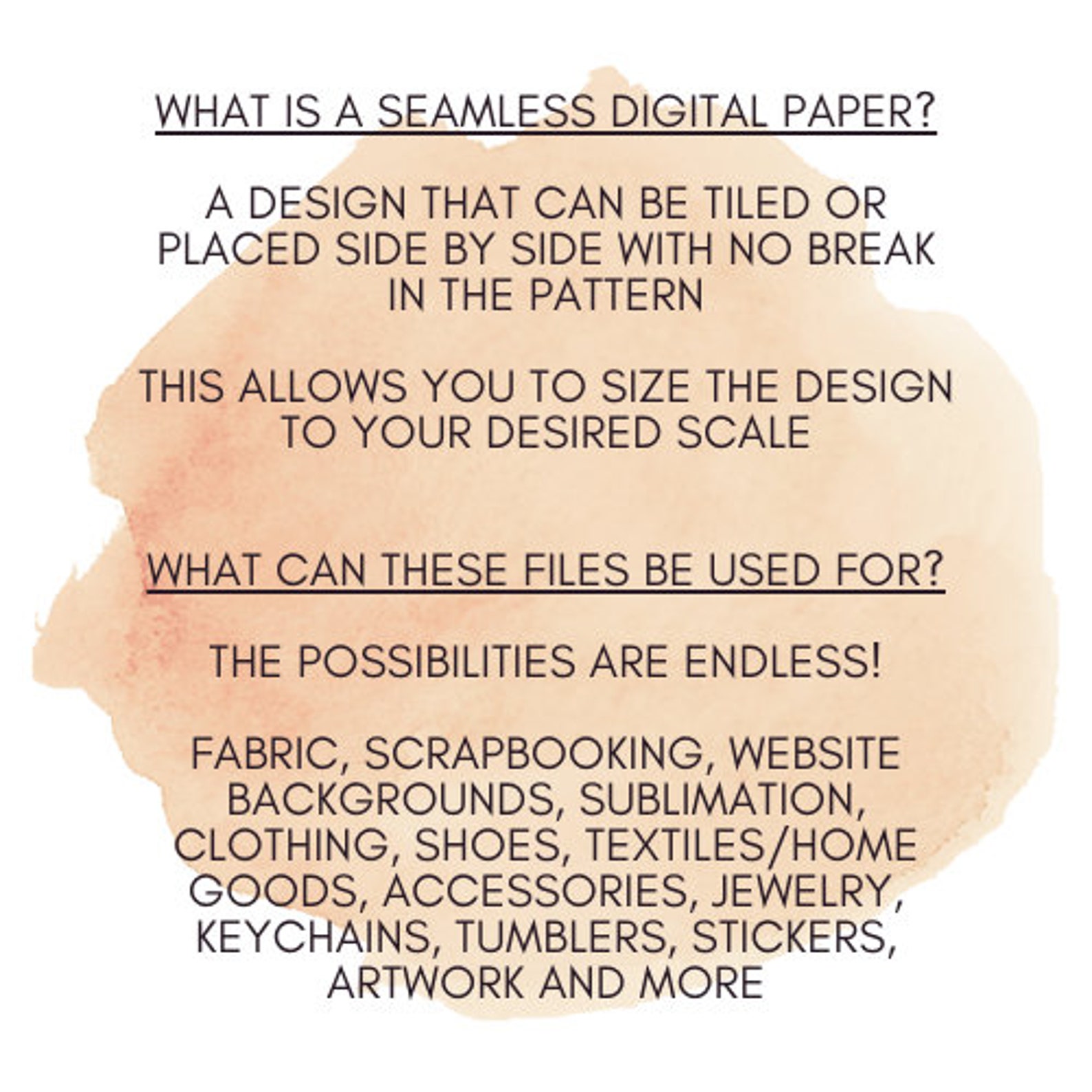 Watercolor Floral Seamless Digital Paper Pattern Fabric - Etsy