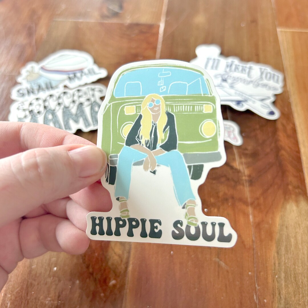 Hippie Soul Sticker, Hippie Stickers, Van Stickers, Pretty Stickers ...
