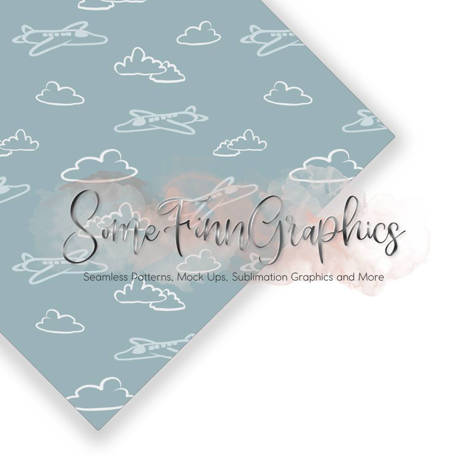 Airplane Digital Paper Seamless Airplane Pattern Plane - Etsy