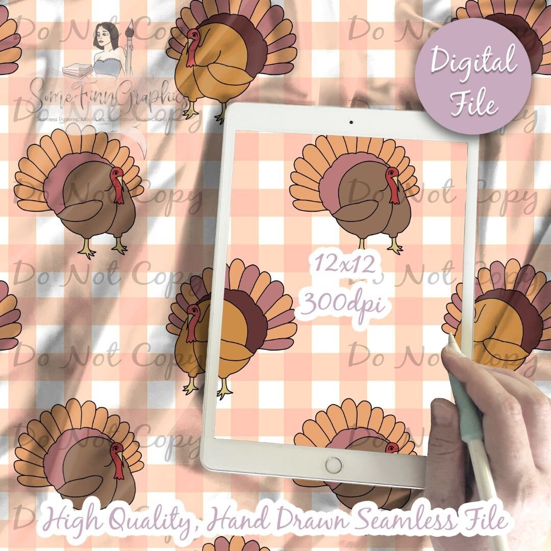 Thanksgiving Seamless File, Thanksgiving Seamless Pattern, Turkey ...