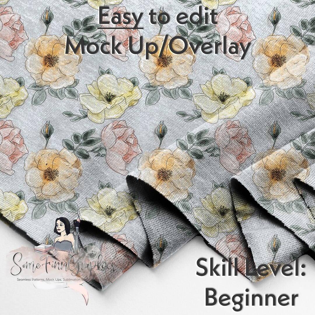 Fabric Realistic Mock-up / Textile Mock up / Editable From Mobile ...