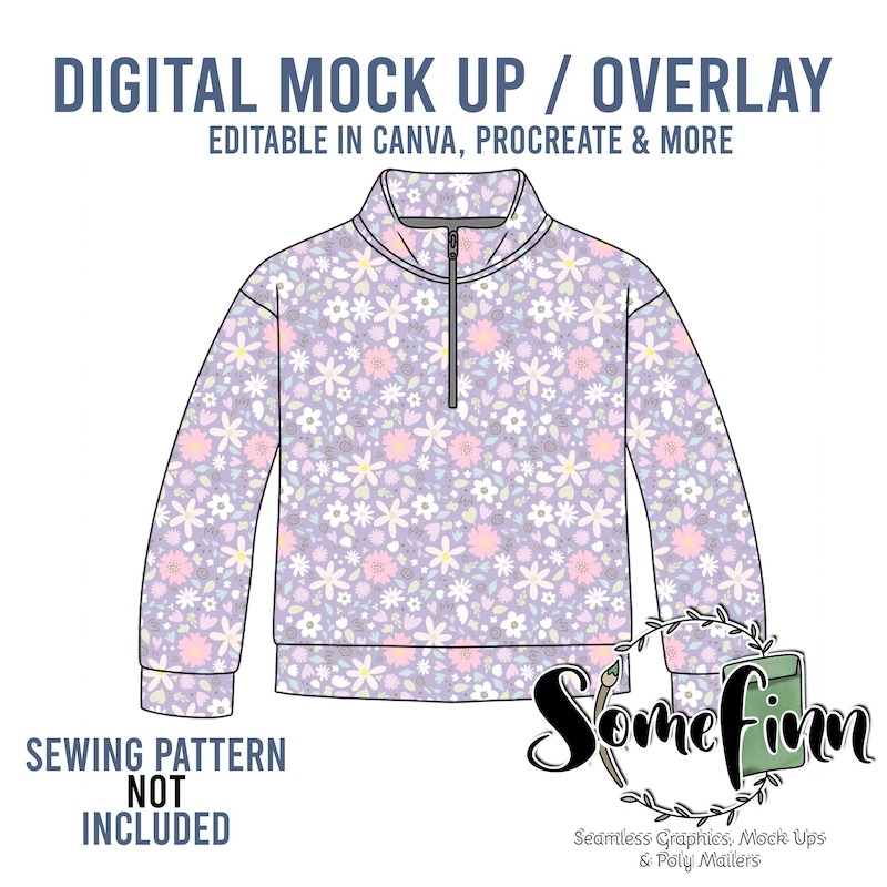 Quarter Zip Template - Etsy