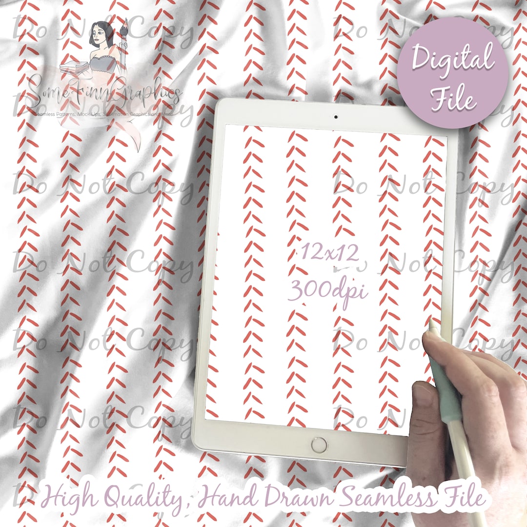 Muted Baseball Stripes Digital Paper, Seamless Pattern, Baseball Fabric ...