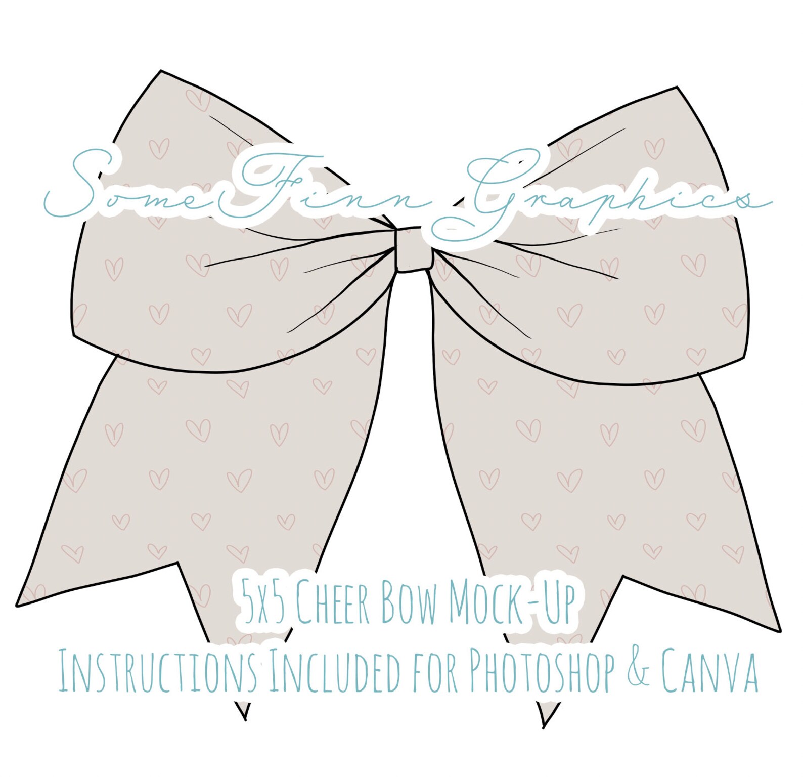 Cheer Bow Mock-up / Ribbon Bows Mock up / Digital Mock up for Hair Bow ...