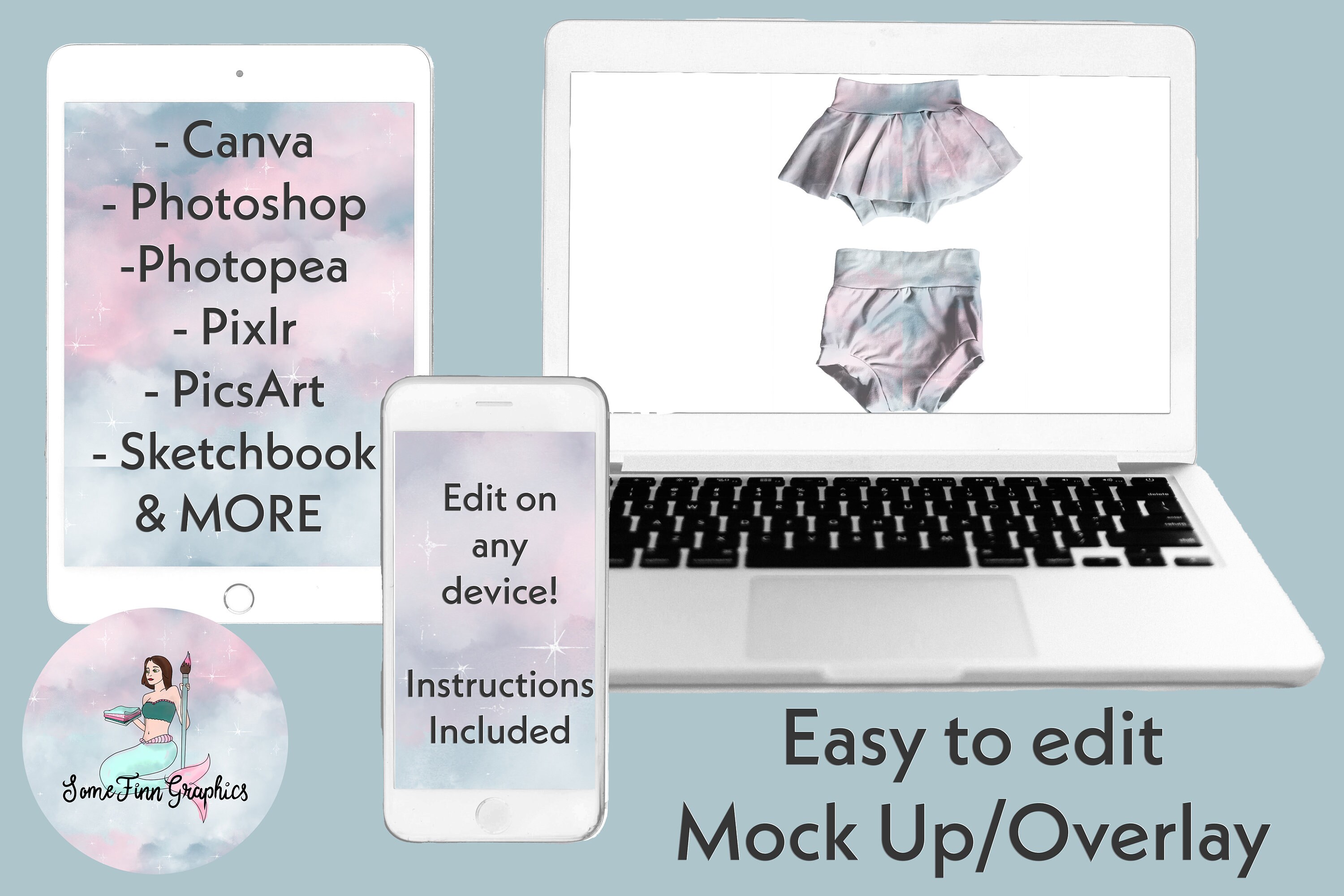 Realistic Bummy and Skirted Bummies Set Mock-up / Mock up - Etsy