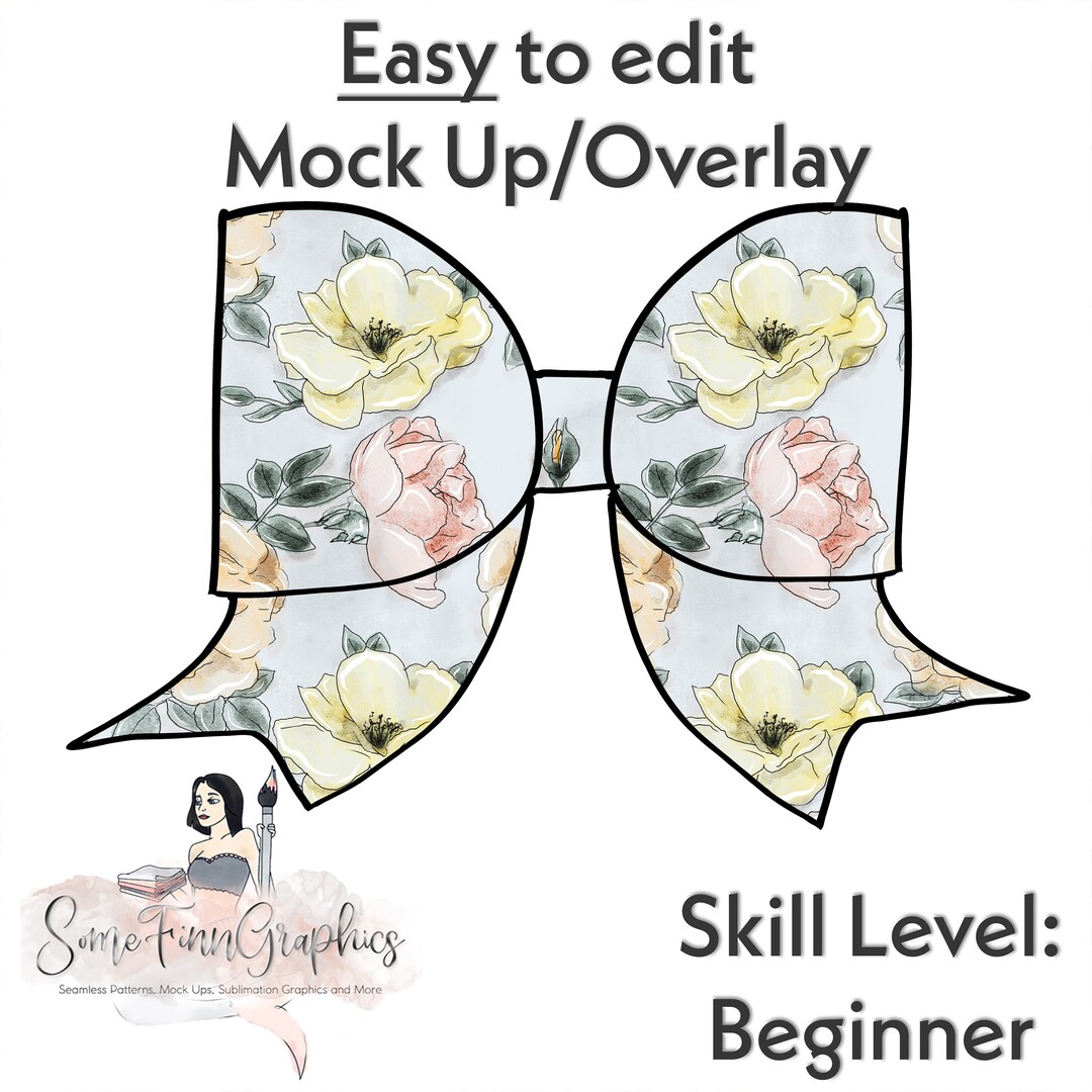 Leather Bow Mock-up / Bows Mock up / Digital Mock up for Hair Bow Clip ...