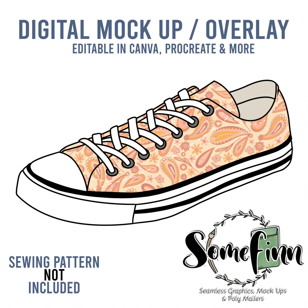 Shoes Mock Up, Lowtops Mockup, Kids Sneaker Listing Photo, Lined Mock ...