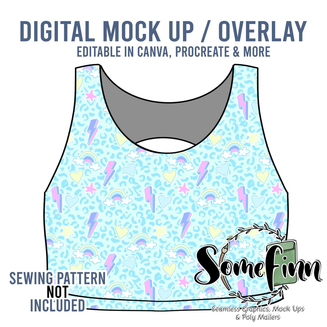 Sports Bra Mock-up / Crop Top Bra Mock up / Digital Mock up for ...