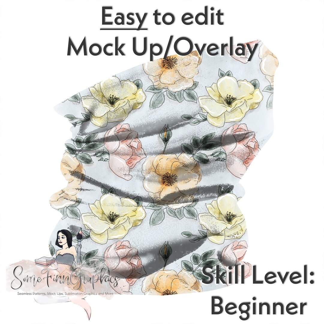 Realistic Snood Gator Mock-up / Mask Accessory Mock up / Editable From ...