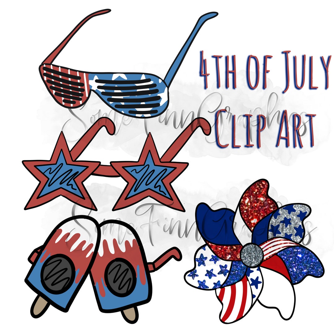 Patriotic Clipart, 4th of July Clipart, 4th of July Digital Download ...