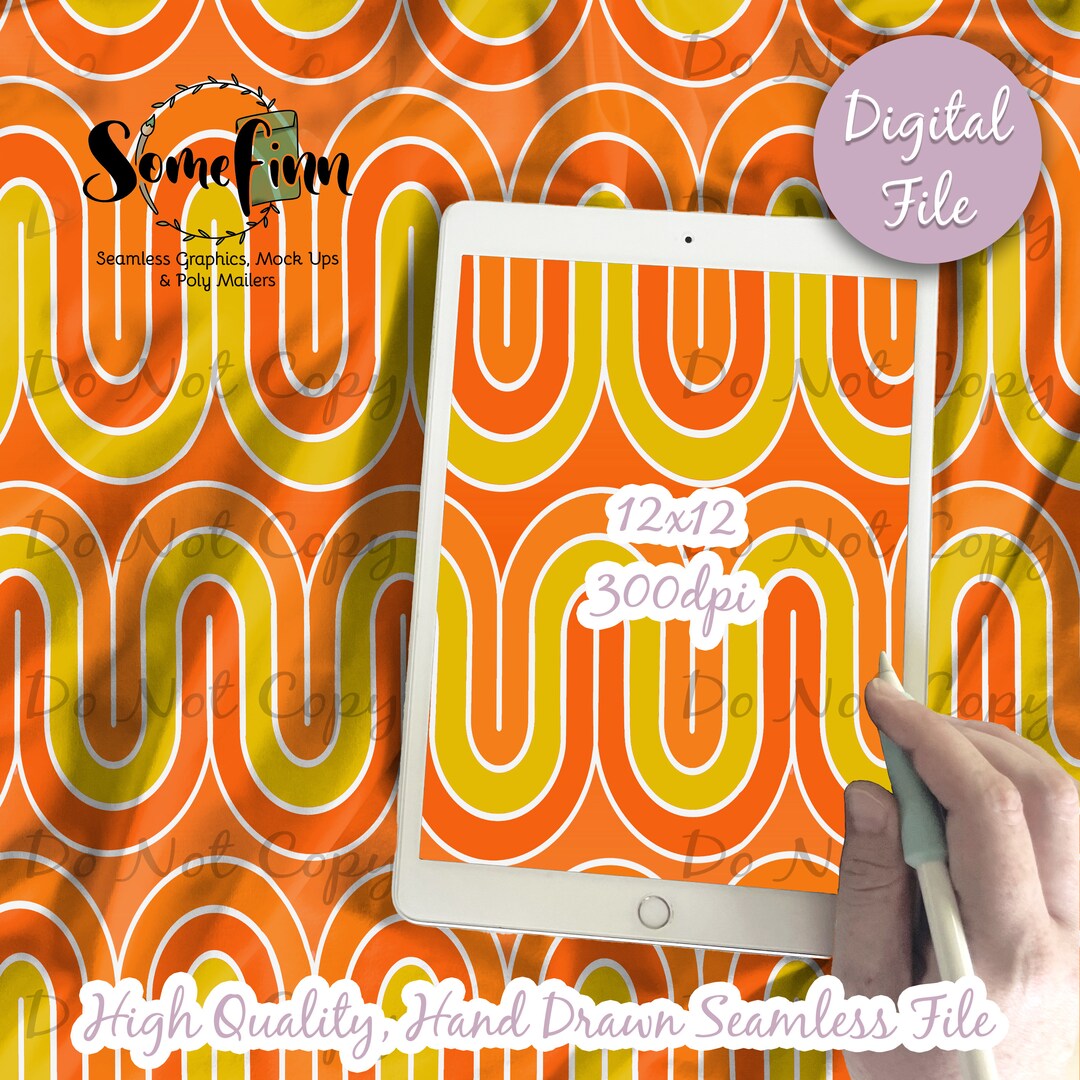 Retro Waves Texture Seamless Pattern Design / Wave Texture for Fabric ...