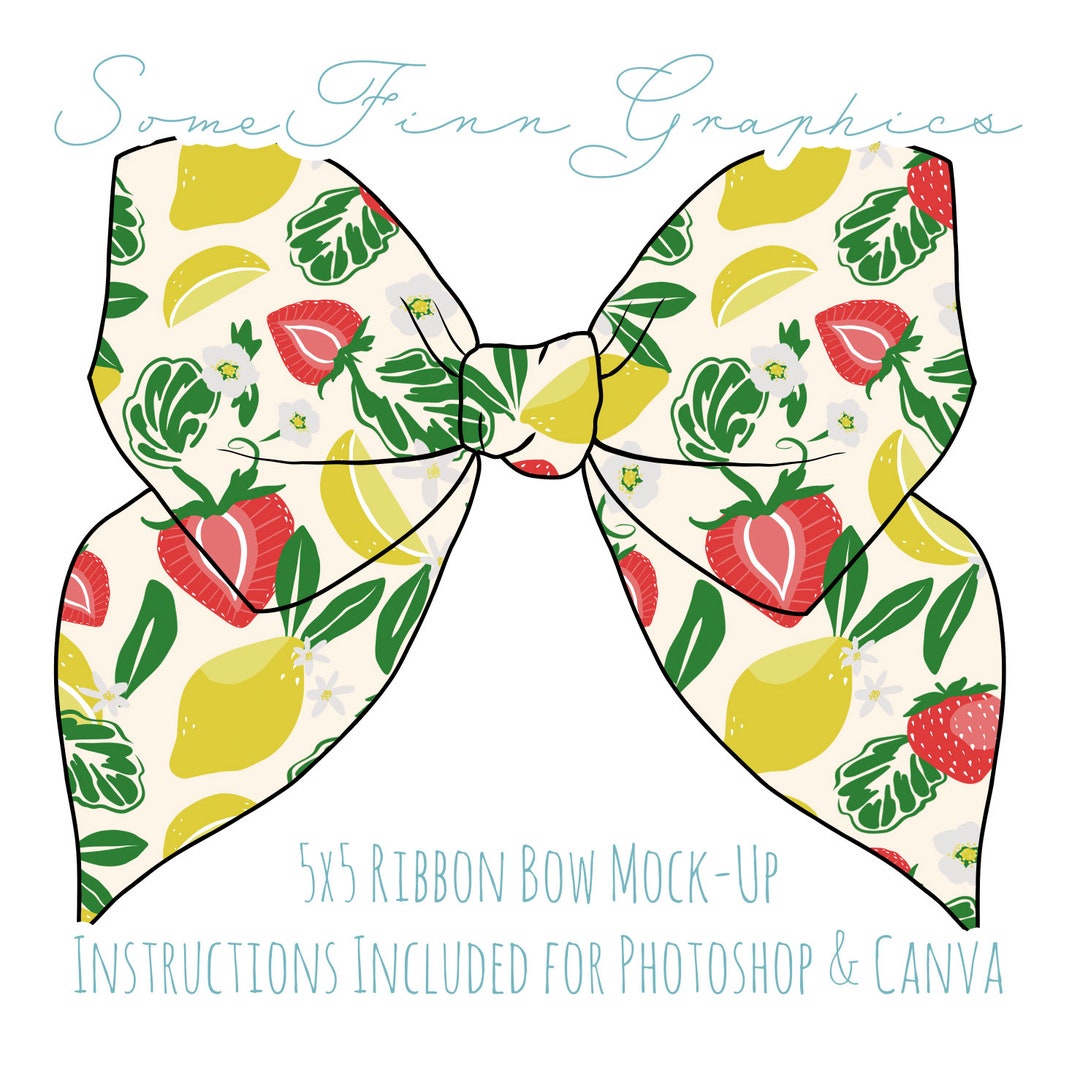 Ribbon Bow Mock-up / Bows Mock up / Digital Mock up for Hair Bow / Baby ...