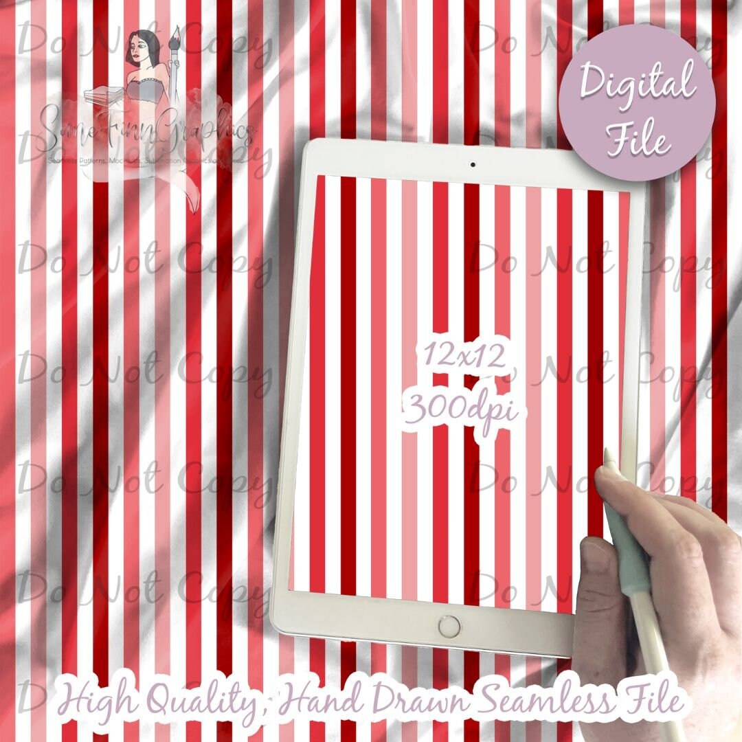 Pink Stripes Digital Paper, Seamless Stripe Pattern, Fabric Download ...