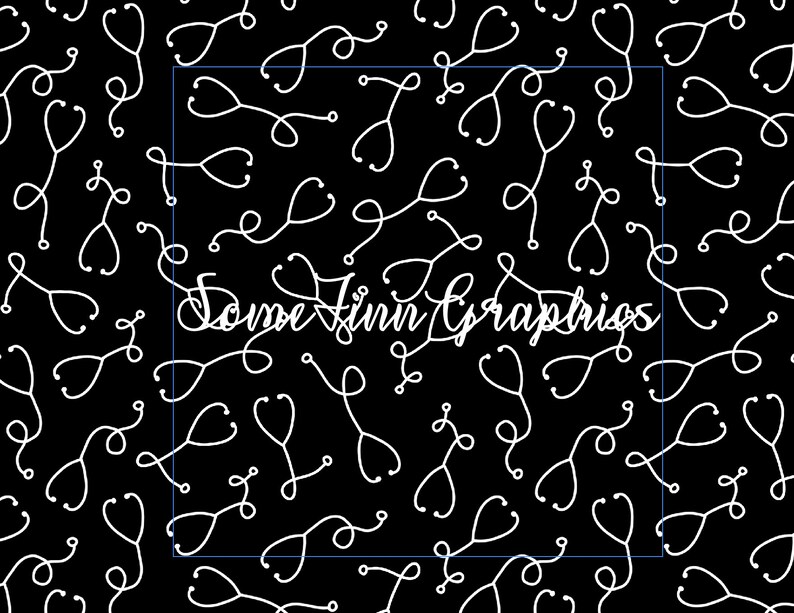 Editable Stethoscope Medical Digital Paper - Seamless Nurse Pattern ...