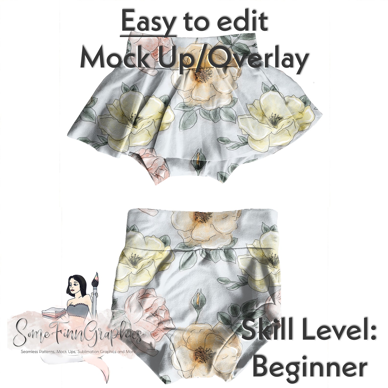 Realistic Bummy and Skirted Bummies Set Mock-up / Mock up - Etsy