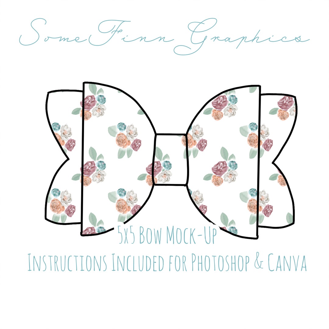 Leather Bow Mock-up / Bows Mock up / Digital Mock up for Hair Bow Clip ...