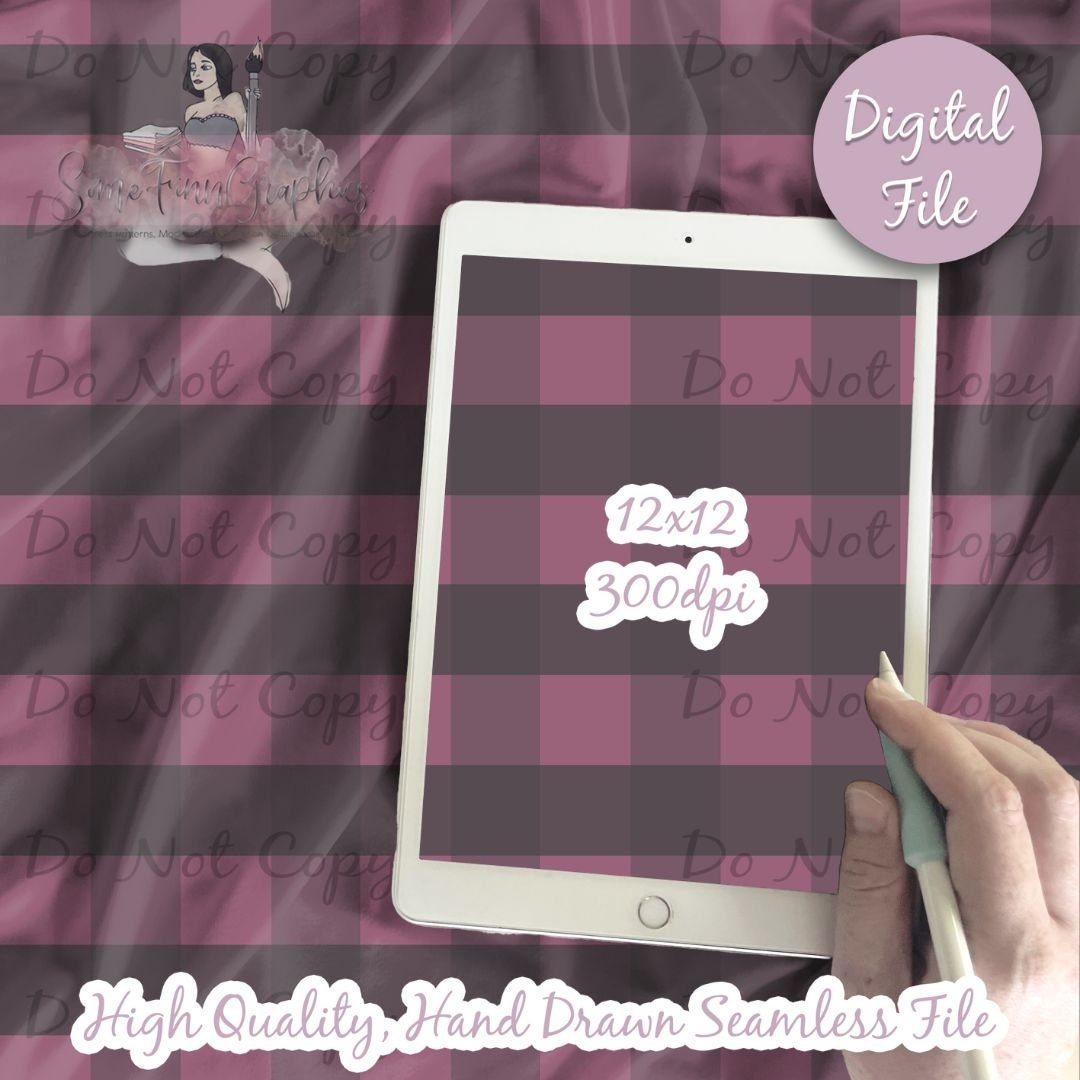 Buffalo Plaid Pink Digital Paper - Seamless Pattern, Plaid Fabric ...