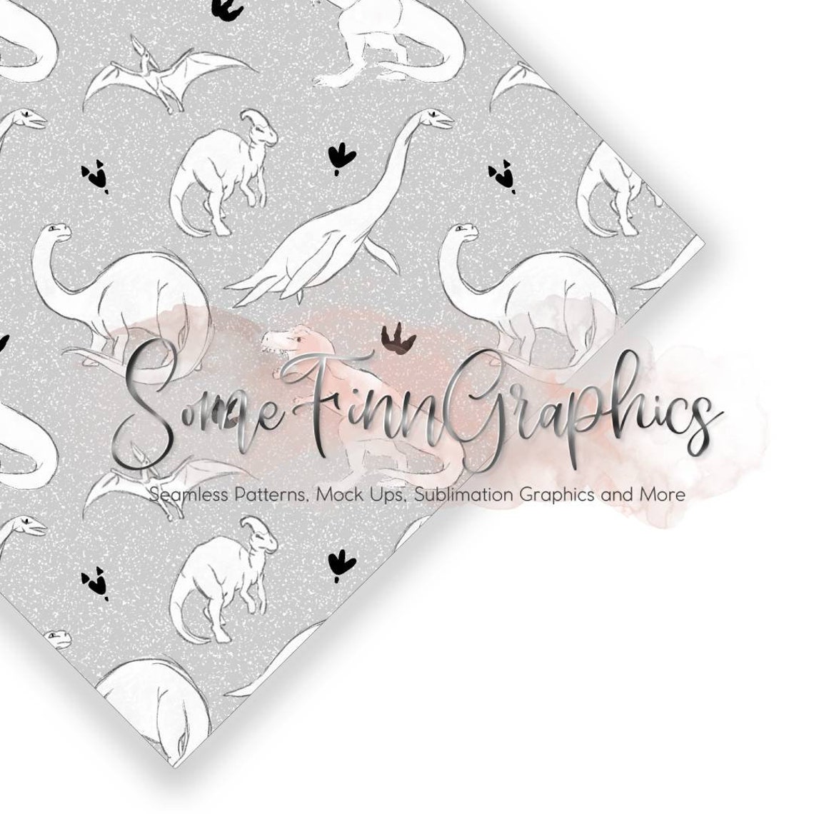 Dinosaur Digital Paper Seamless Cute Dino Pattern Coloring | Etsy