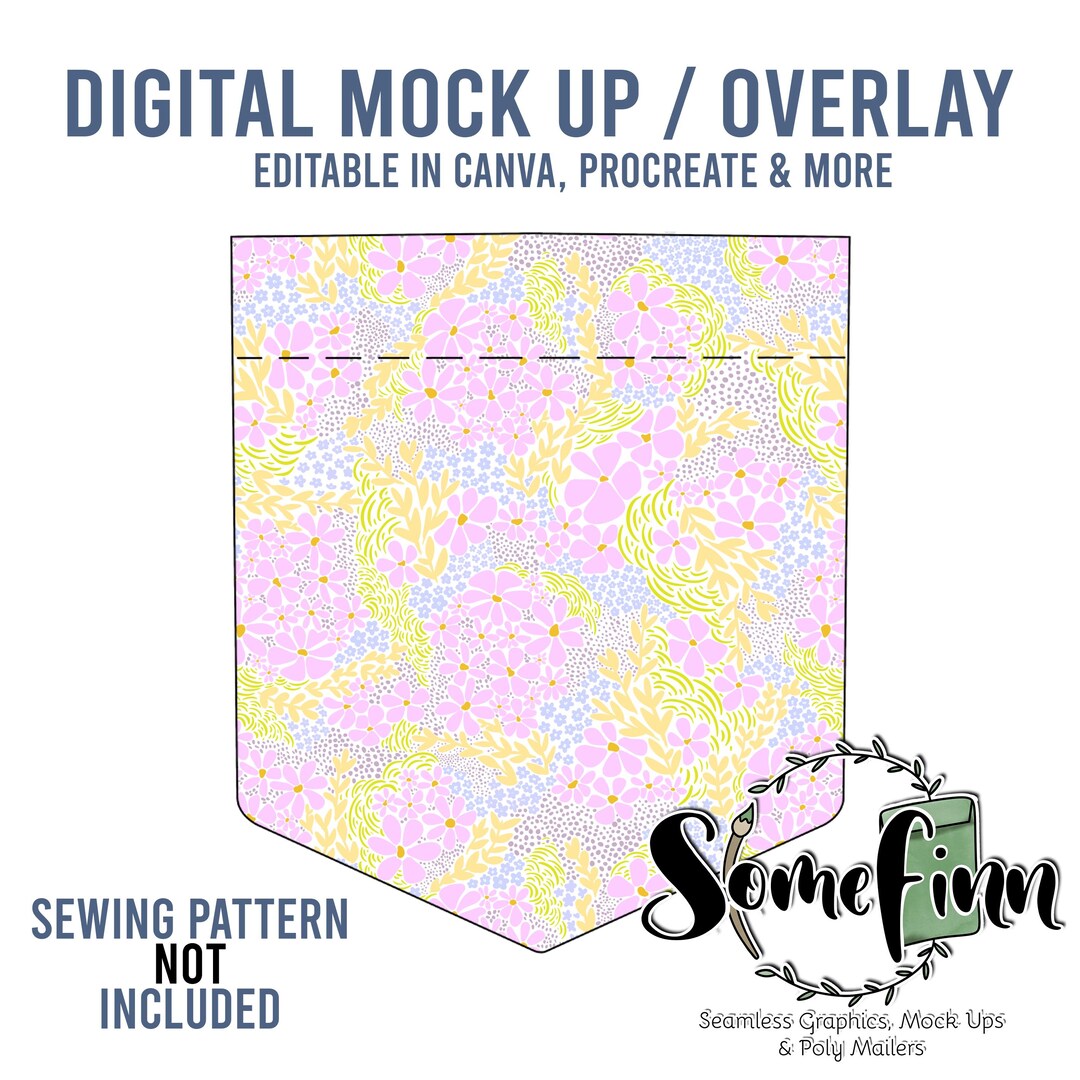 Pocket Mock-up / Shirt Pocket Mock up / Digital Mock up for Clothing ...