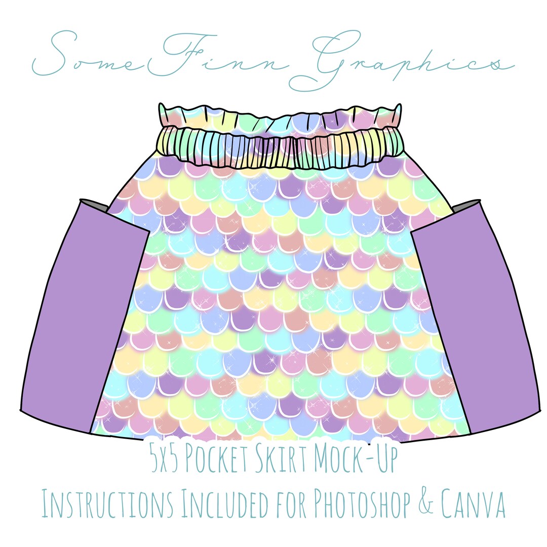 Skirt Mock-up / Pocket Mock up / Digital Mock up Clothing, Kids, Baby ...
