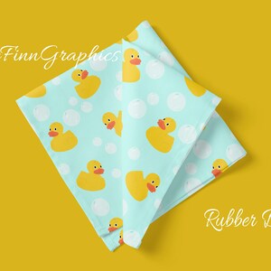 Rubber Duck Digital Paper - Seamless Ducky Pattern, Bath Time Fabric ...