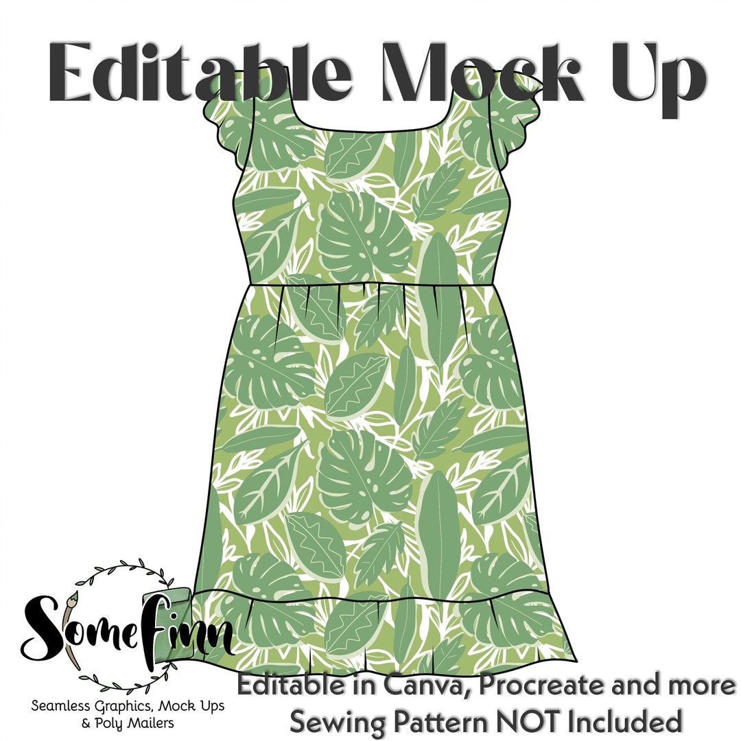 Ruffle Dress Mock-up / Dress Mock up / Digital Mock up for Clothing ...