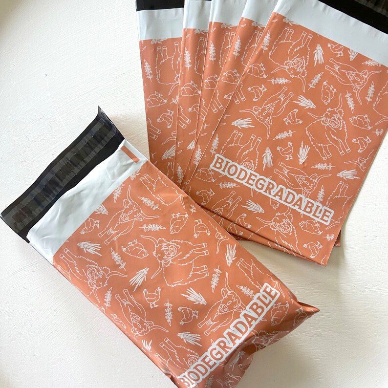 Poly Mailers 6x9, Poly Bags, Shipping Bags for Small Business, Cow ...