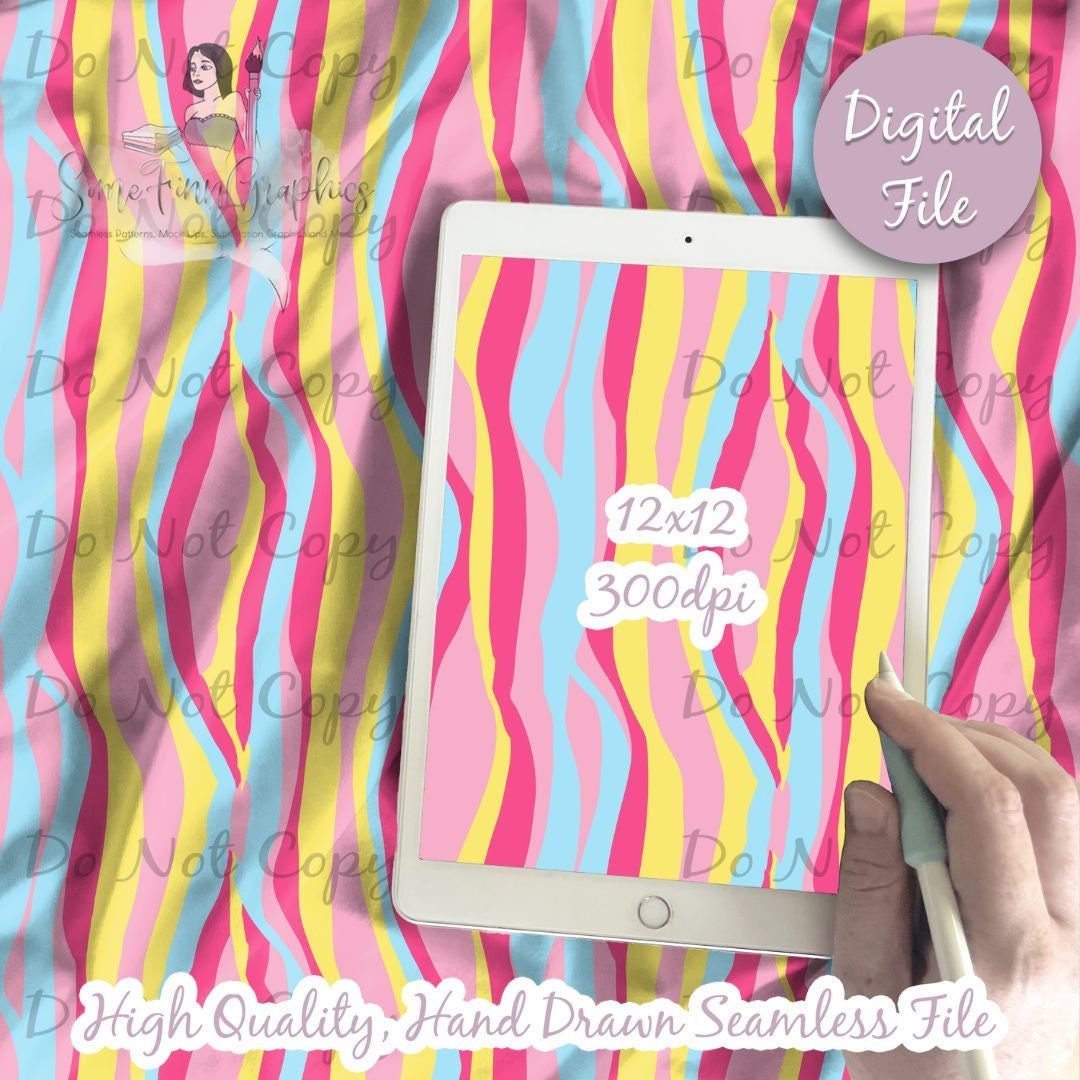 Retro Waves Texture Seamless Pattern Design / Wave Texture for Fabric ...